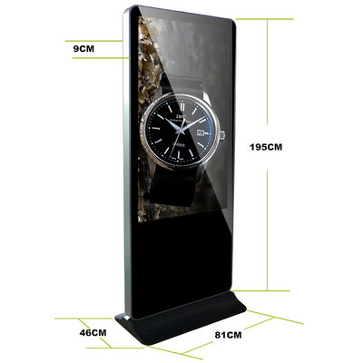 Floor Standing Remote Control Indoor Digital Signage Kiosk User Friendly Software