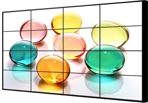 4 X 4 Led Backlight Lcd Video Wall Display For Restaurant , Lg Seamless Display Systems