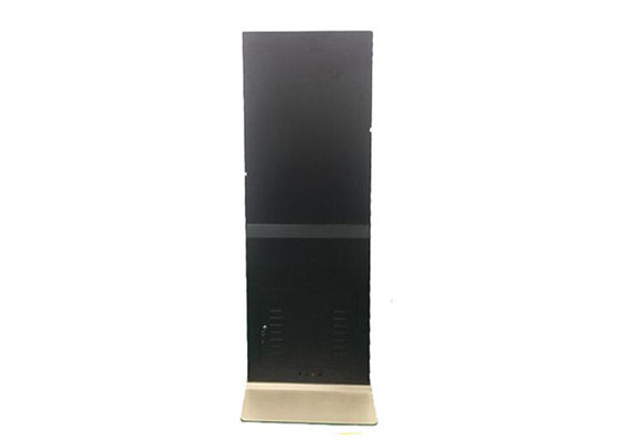 Golden Color Indoor Digital Signage Totem , Free Standing Lcd Video Player 43"