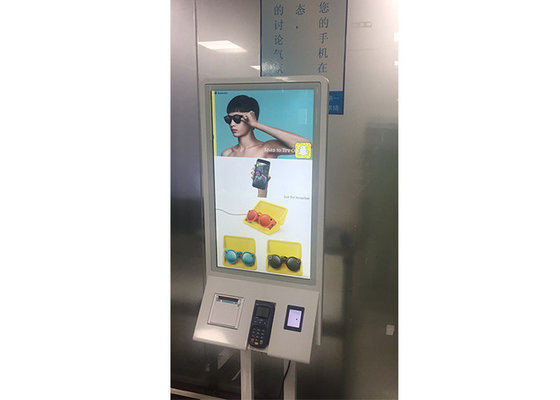 32 Inch Restaurant Self Service Kiosk Lcd Advertising Display With Ordering System