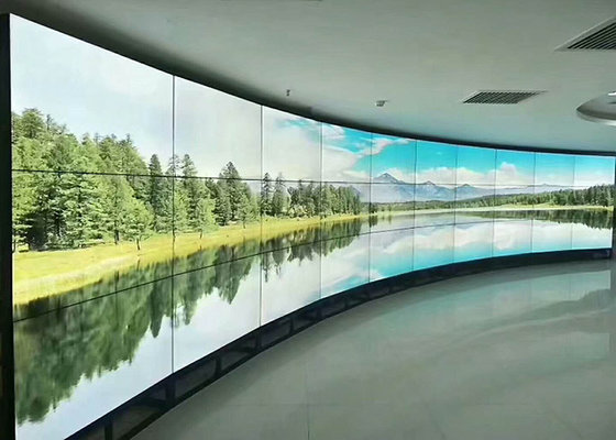 Large Visual Angle Cambered Perfect 3D Effect True Sensory Experience Curved Lcd Video Wall