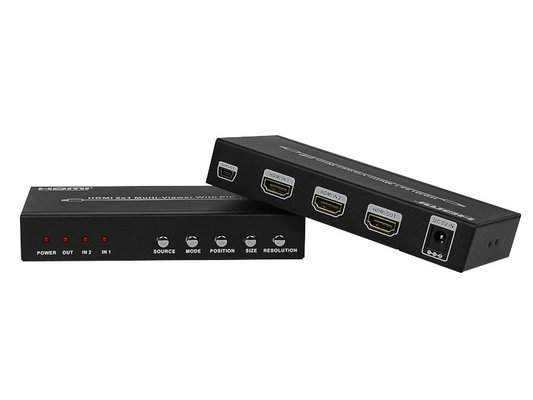 HDMI 2 x 1 Multi Viewer 4k video wall processor With PIP Splitter
