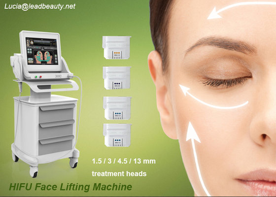 10,000 shots ultrasound hifu machine /  1.5 / 3 / 4.5, 13mm heads hifu face lifting machine