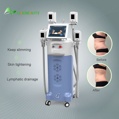 CE approved! 4 handles Cryolipolysis fat freezing slimming machine with 12 inch color touch screen