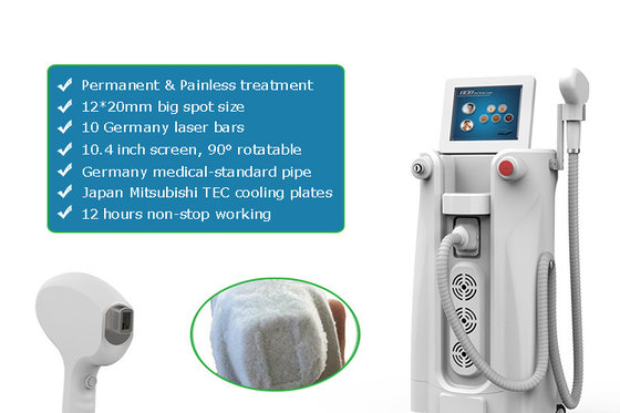 10 Germany laser bars with 10.4 inch screen salon equipment/Factory price high quality 808nm diode laser hair removal be