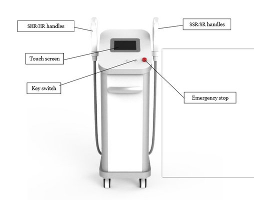 3000w IPL SHR E-light 3 system in 1 machine hair removal machine / IPL hair removal 16*50mm big spot size