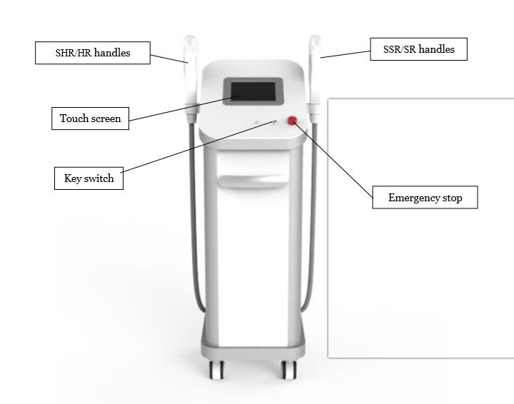 multifunctional IPL SHR E-light 3 system in 1 machine hair removal machine / IPL hair removal 16*50mm big spot size
