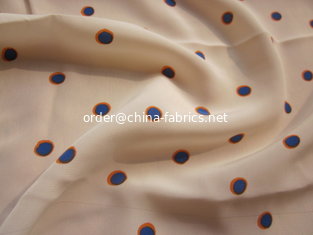 China Lean Textile Polyester printed peach chiffon fabric for dress supplier
