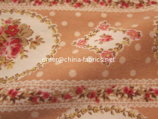 China Polyester print wool peach fabric 140gsm supplier
