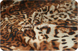 China Leopard Print Velvet Chiffon Fabric supplier