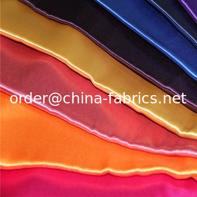 Dyed satin fabric (no stretch) for dress and for wedding supplier