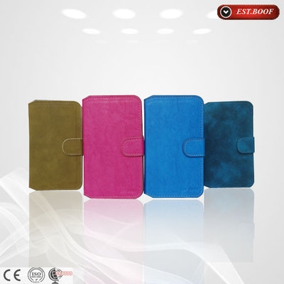 Note2 Anti - Dust Leather Samsung Mobile Phone Cases Tear – Resistant With Induction Windows