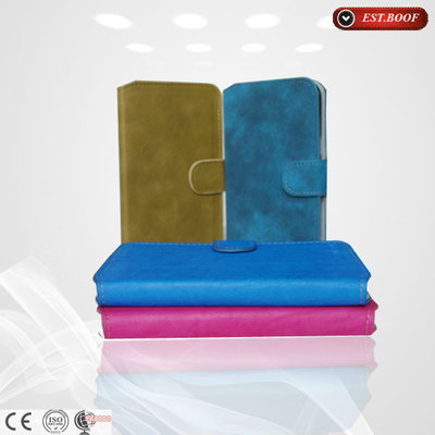 Note2 Anti - Dust Leather Samsung Mobile Phone Cases Tear – Resistant With Induction Windows