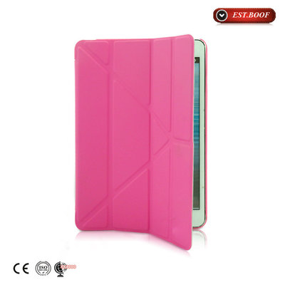 Pink Smart Ipad Mini Leather Covers Sleeves And Cases Magnets Soft With Kickstand