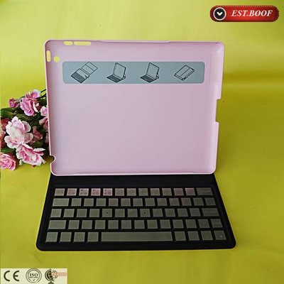 Pink Macbook Air Pu Leather Tablet Covers With Wireless Keyboard Case