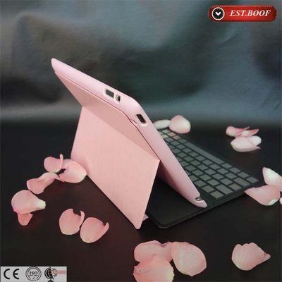 Pink Macbook Air Pu Leather Tablet Covers With Wireless Keyboard Case