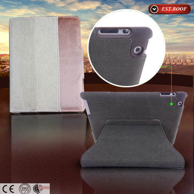 Premium Ipad Air Protective Tablet Leather Case Cute Colorful With Canvas Stand