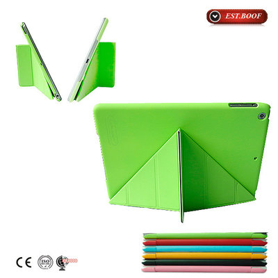 Green Folding Tablet Leather Case Stand Leather Cover For IPad Air