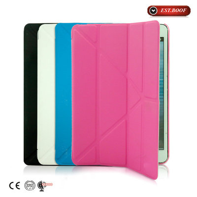 Pink Smart Ipad Mini Tablet Leather Case With Wake / Sleep Fuction