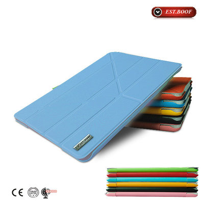 Samsung Galaxy Tablet Flip Pu Leather Case Folding Blue With Magnetic Tap