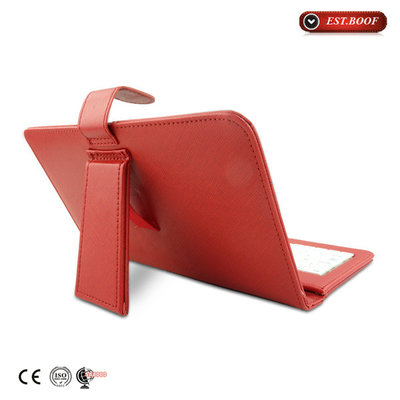 Red Pu Leather Bluetooth Tablet Keyboard Case Wireless For Netebook