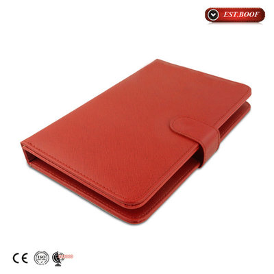 Red Pu Leather Bluetooth Tablet Keyboard Case Wireless For Netebook