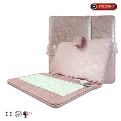 Pink Kickstand Bluetooth Tablet Keyboard Case Waterproof For Samsung Galaxy Tab 3