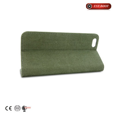 6.6inch Green Premium Leather Cell Phone Covers Business Style For Iphone 6