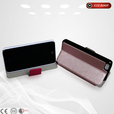 Abs , Pu Leather Flip Cell Phone Case Covers Kickstand Sublimation With Stand