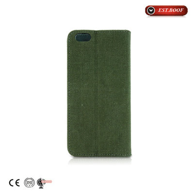 Iphone 4 / 4S / 5 / 5C Apple iPhone Leather Cases , Green Iphone Flip Phone Cover