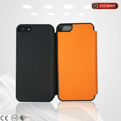 Orange Football Texture Apple Iphone Leather Cases Slim Soft For Iphone4 / 4s / 5