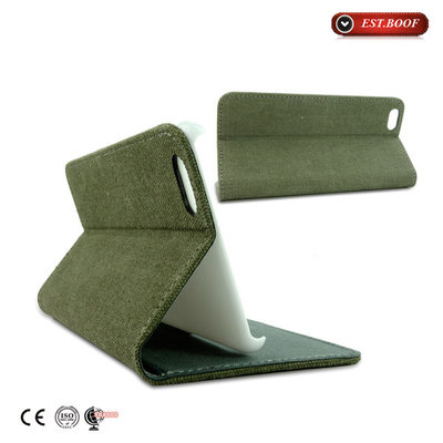 Canvas Classical Wallets Cell Phone Cases Sublimation Flip For Iphone4 / 4s / 5 / 5c