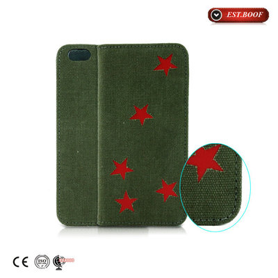Canvas Handmade Wallet Apple iPhone Leather Cases Sublimation Pc For Iphone 4 / 4S / 5 / 5C