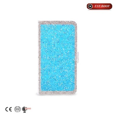Rhinestone Book Wallet Cell Phone Cases Flip Handmade For Samsung Galaxy s4 / s2