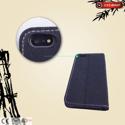Iphone 5s Dirtyproof Leather Cell Phone Covers Bamboo Black / Grey / Yellow