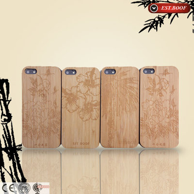 Iphone 5s Dirtyproof Leather Cell Phone Covers Bamboo Black / Grey / Yellow