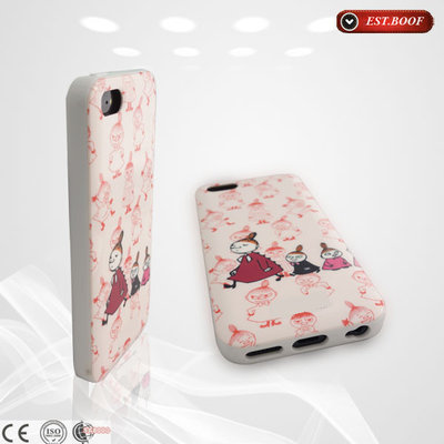 Cute Girls Cartoon Silicone Cell Phone Cases Pink Silicone With Logo Printing