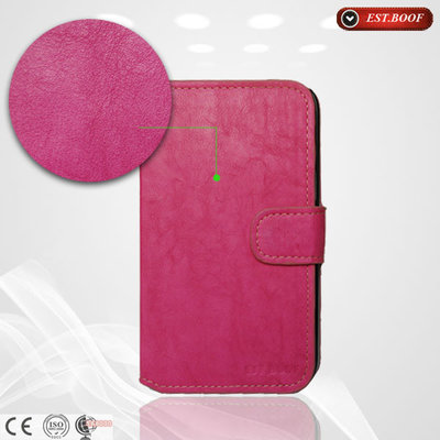 Red Waterproof Leather Cell Phone Cases Ultra Slim For Samsung Note 2