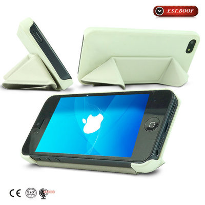 Magnetic Transformers Flip Phone Cases Sublimation PU Leather For Iphone 4 / 4s / 5 / 5c