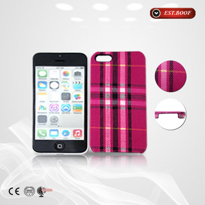 Iphone 5 PU Fabric Leather Cell Phone Cases Colorful With Linen Finish