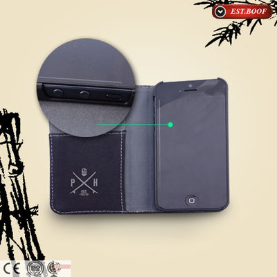​Bamboo Chips And Cloth Eco-Friendly Wallet Cell Phone Cases For Iphone 5