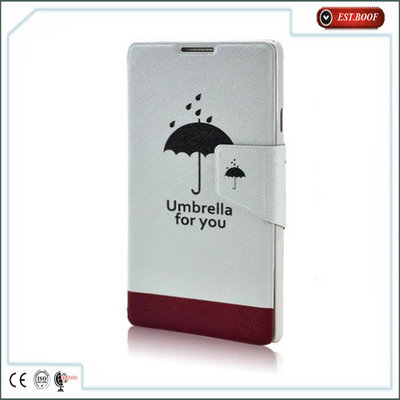 Exquisite Illustration Leather Cell Phone Cases Flip Covers For Samsung Galaxy