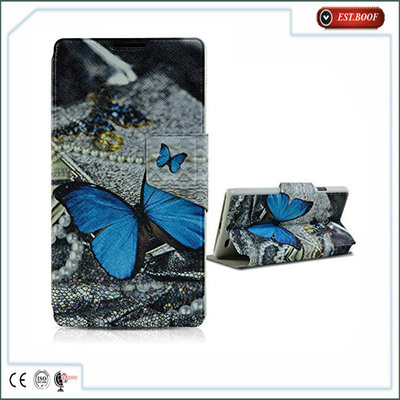 Exquisite Illustration Leather Cell Phone Cases Flip Covers For Samsung Galaxy