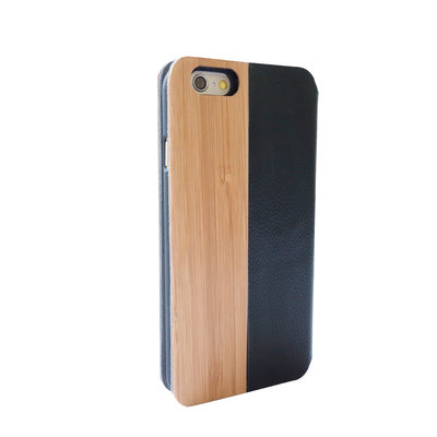 Bamboo chips Flip PU Leather Cell Phone Cases For Iphone 6