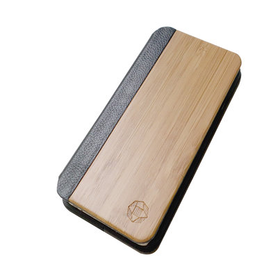Bamboo chips Flip PU Leather Cell Phone Cases For Iphone 6