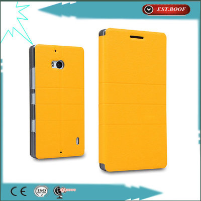 PC / PU Leather Book Flip Phone Cases For Nokia Lumia 929 / 930