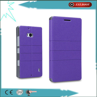 PC / PU Leather Book Flip Phone Cases For Nokia Lumia 929 / 930