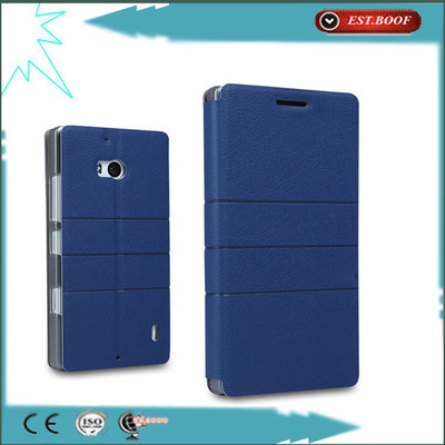 PC / PU Leather Book Flip Phone Cases For Nokia Lumia 929 / 930