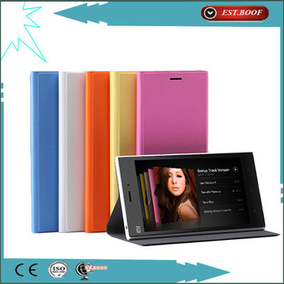 Slim And Fit Waterproof PU Leather Cell Phone Cases Portable For Xiaomi 3