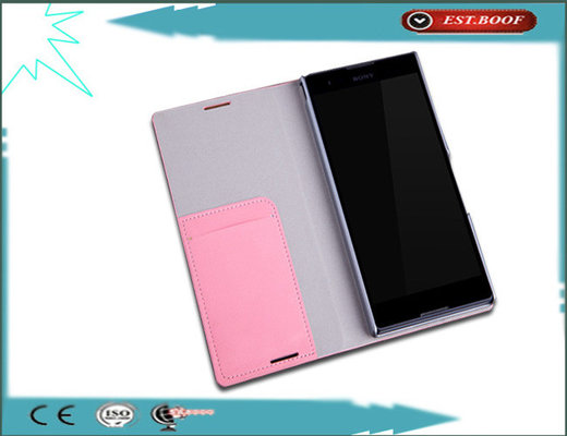 Colorful Flip Pu Leather Sony Xperia Cell Phone Cases For Sony T2XM50